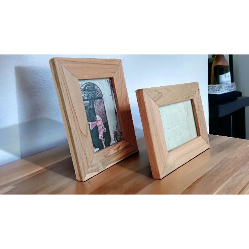 Jual Frame/Pigura foto 4R dari kayu jati bongkaran rumah lama | Shopee ...