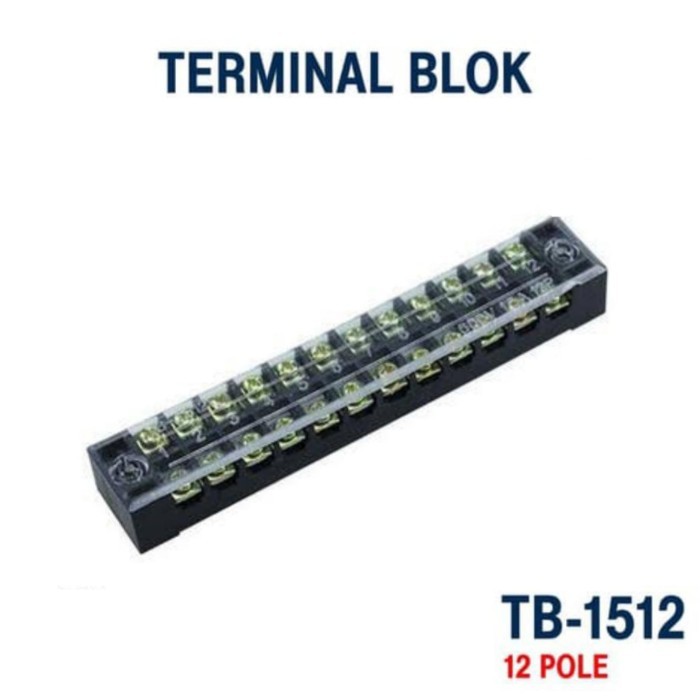 Jual Terminal Blok Kabel TB-1512 Blok Kabel 12 Pole 15A | Shopee Indonesia