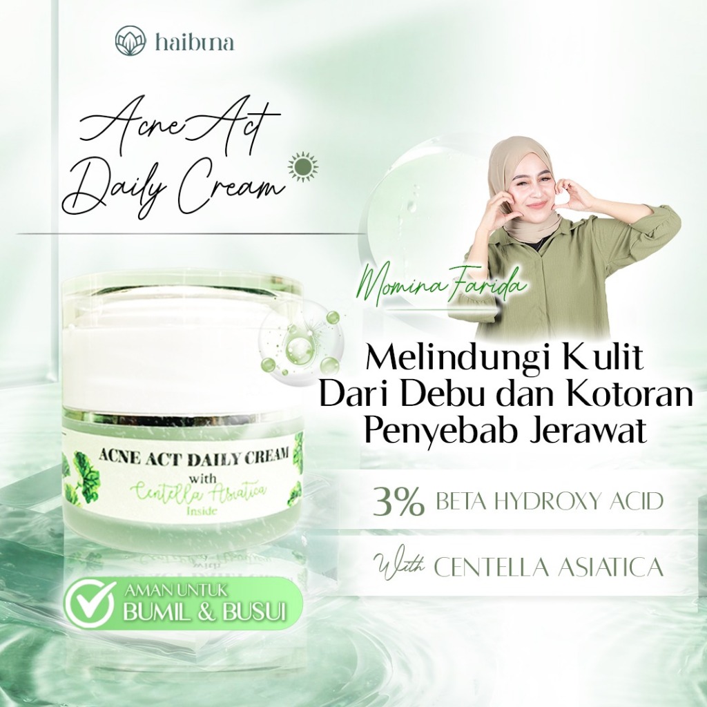 Jual HaiBuna Acne Act Daily Cream - Cream Untuk Semua Jenis Kulit ...
