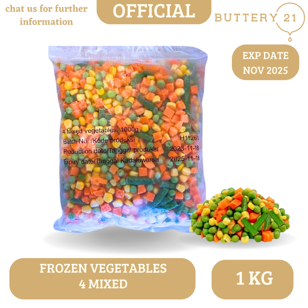 Jual FROZEN VEGETABLES MIX 4 WAY 1 KG / SAYURAN BEKU | Shopee Indonesia