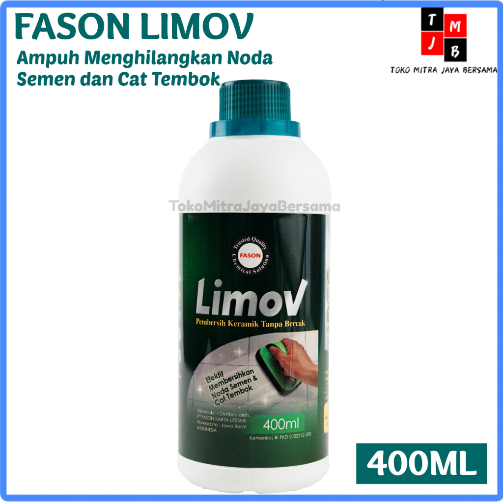 Jual Pembersih Keramik Untuk Noda Semen Dan Cat Fason Limov 400ml Free Kuas | Shopee Indonesia