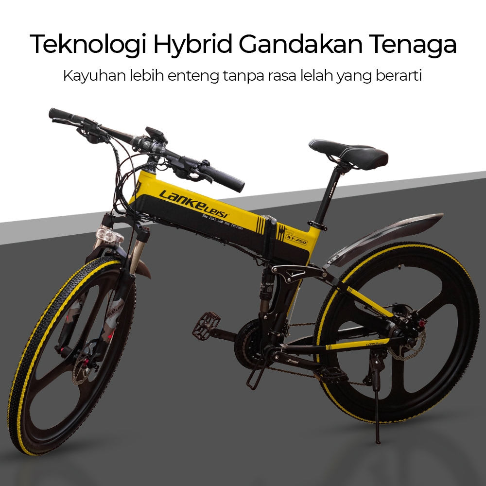 Jual Lankeleisi Sepeda Listrik Lipat Folding Bike Sports Version 48V ...