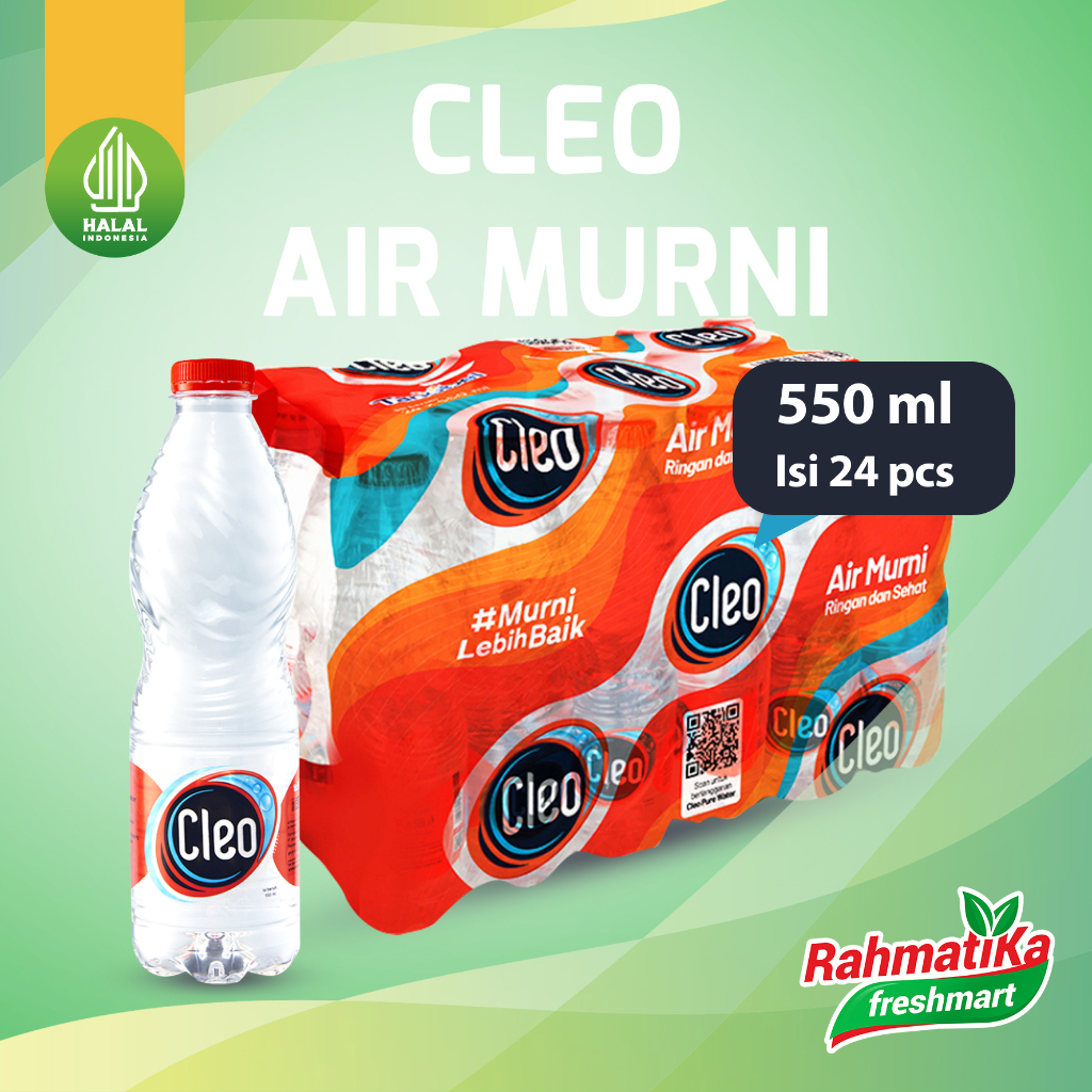 Jual CLEO Air Mineral Kemasan Botol 550 ml (24 Pcs) | Shopee Indonesia
