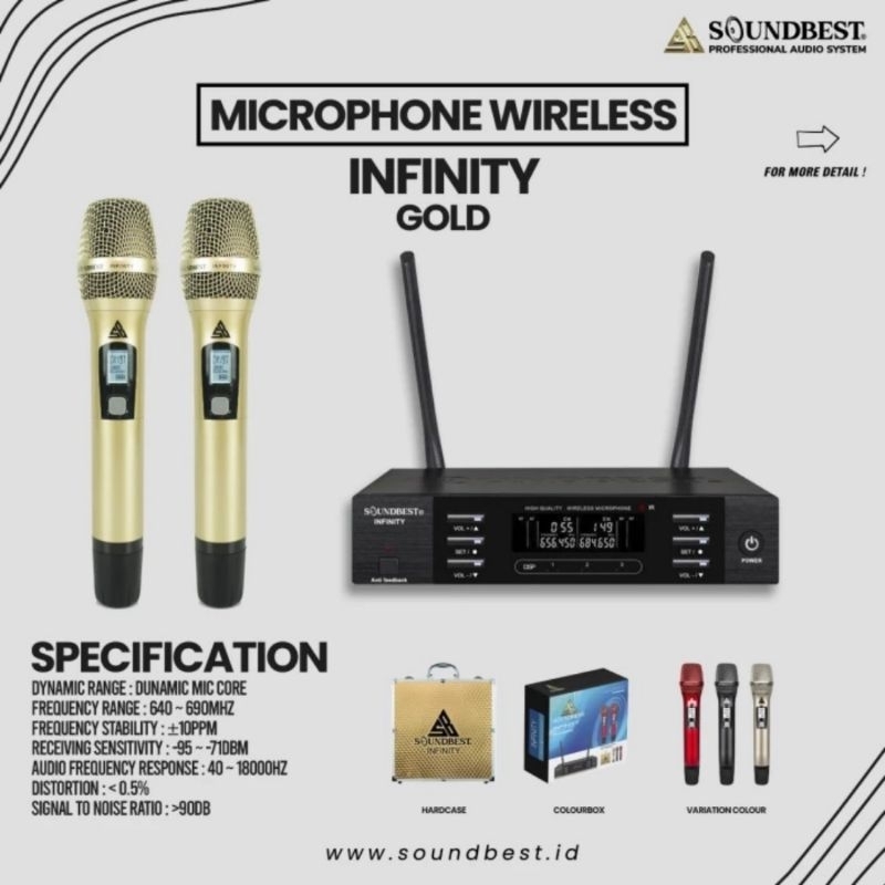 Jual Mic Wireless Soundbest Infinity Original With Anti Feedback ...