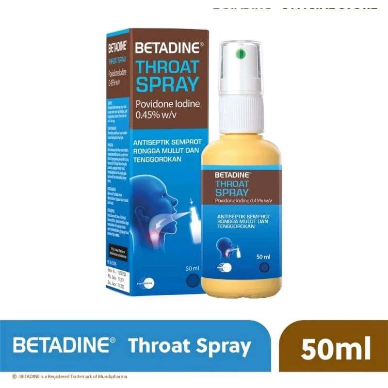 Jual BETADINE THROAT SPRAY 50ml povidone lodine | Shopee Indonesia