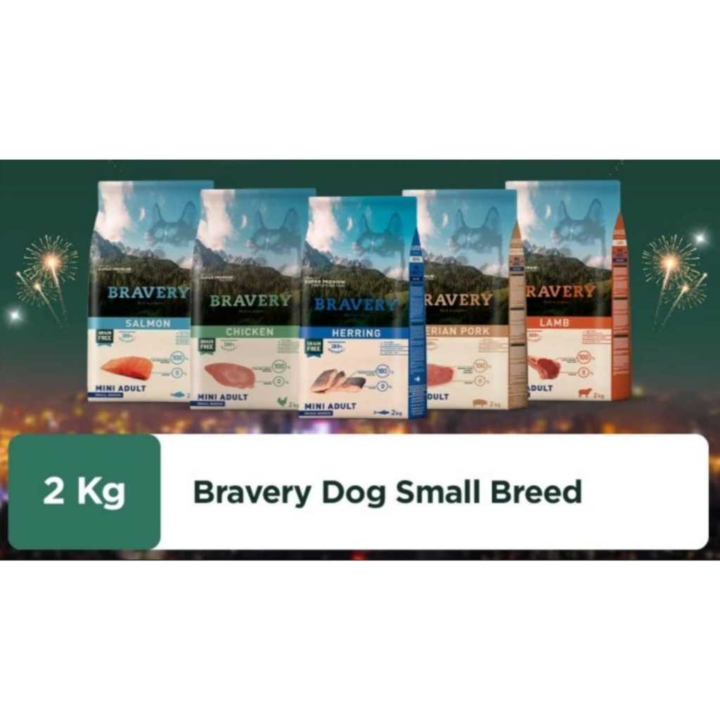 Jual Bravery mini puppy adult small breed 2 kg dog food Hypoallergenic ...