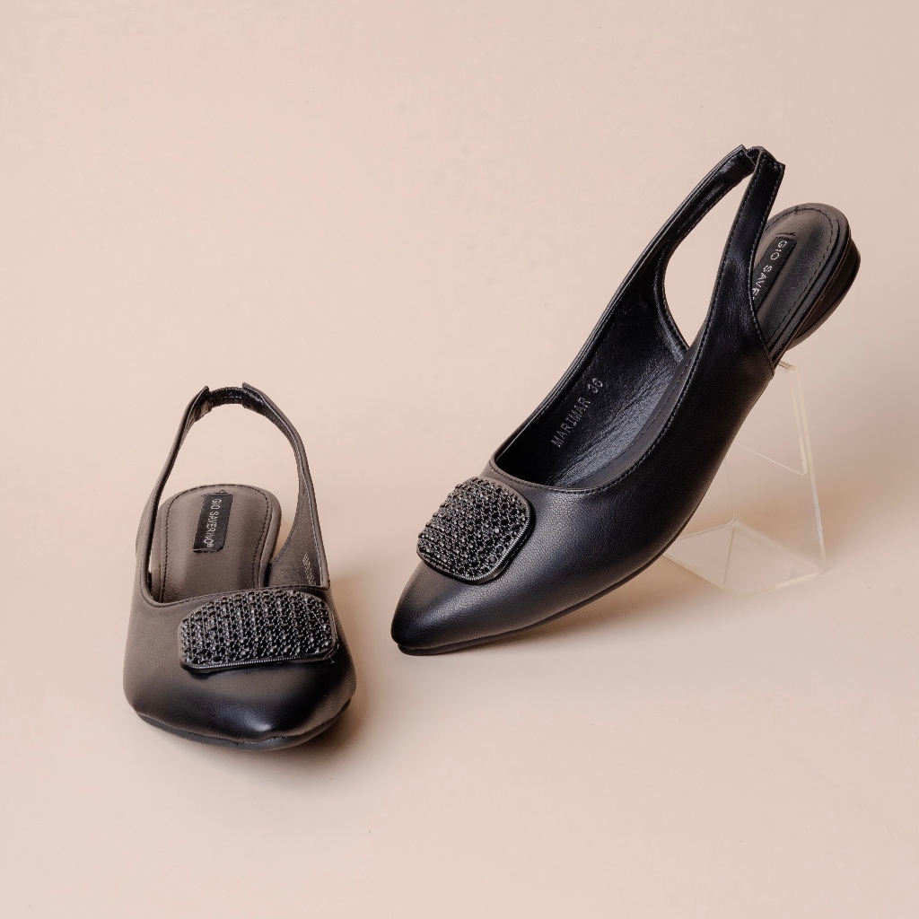 Jual Gio Saverino Sepatu Flat Shoes Sling Back Wanita Mewah Marimar ...