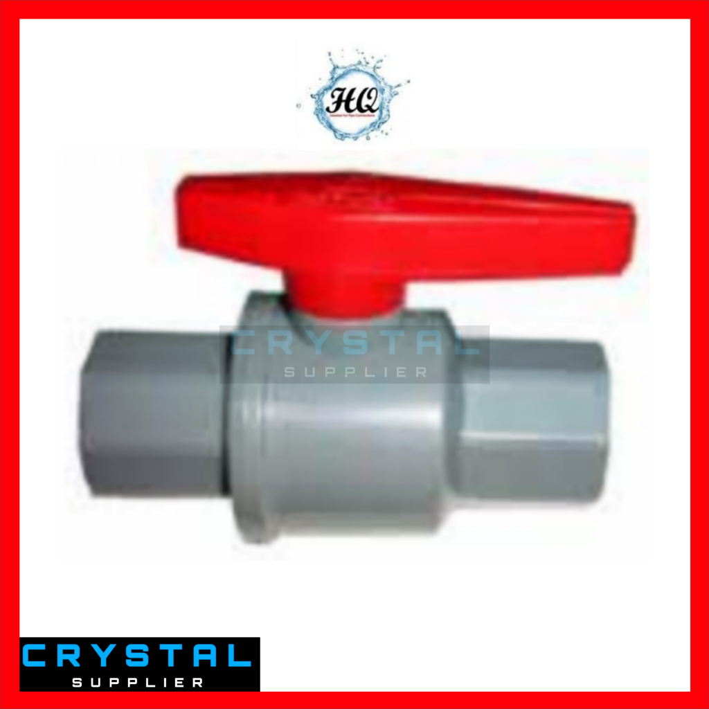 Jual STOP KRAN HQ 1" inch PVC Polos Tanpa Drat / Ball Valve Polos HOCO ...