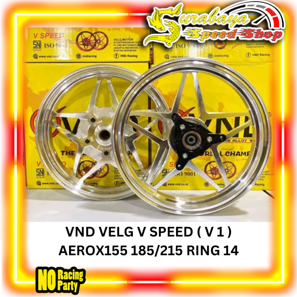 Jual VND Velg Tipe V-Speed V1 Gen 1 Yamaha Aerox155 All New Aerox 155 Ukuran 185 / 215 Ring 14 ...