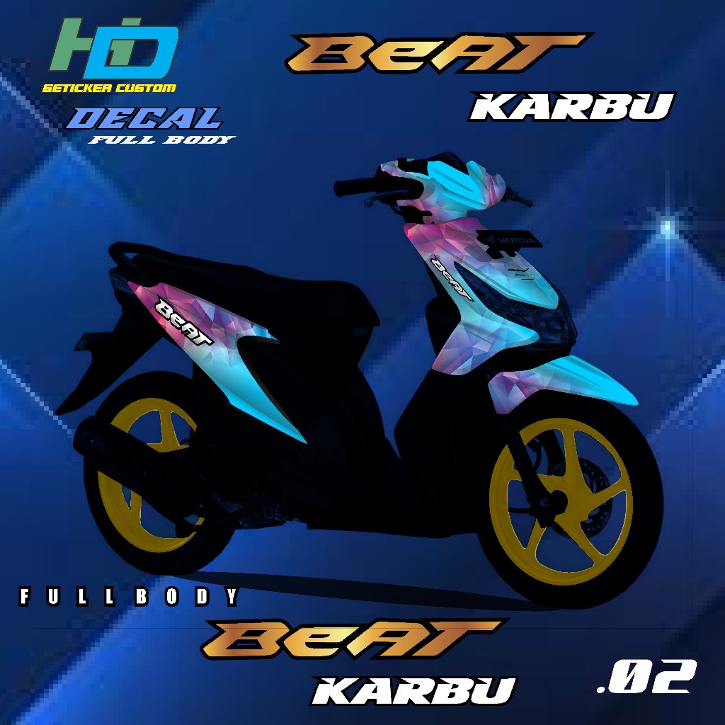 Jual Decal Stiker BEAT KARBU FULL BODY DESIGN GRADASI WARNA 2024 ...
