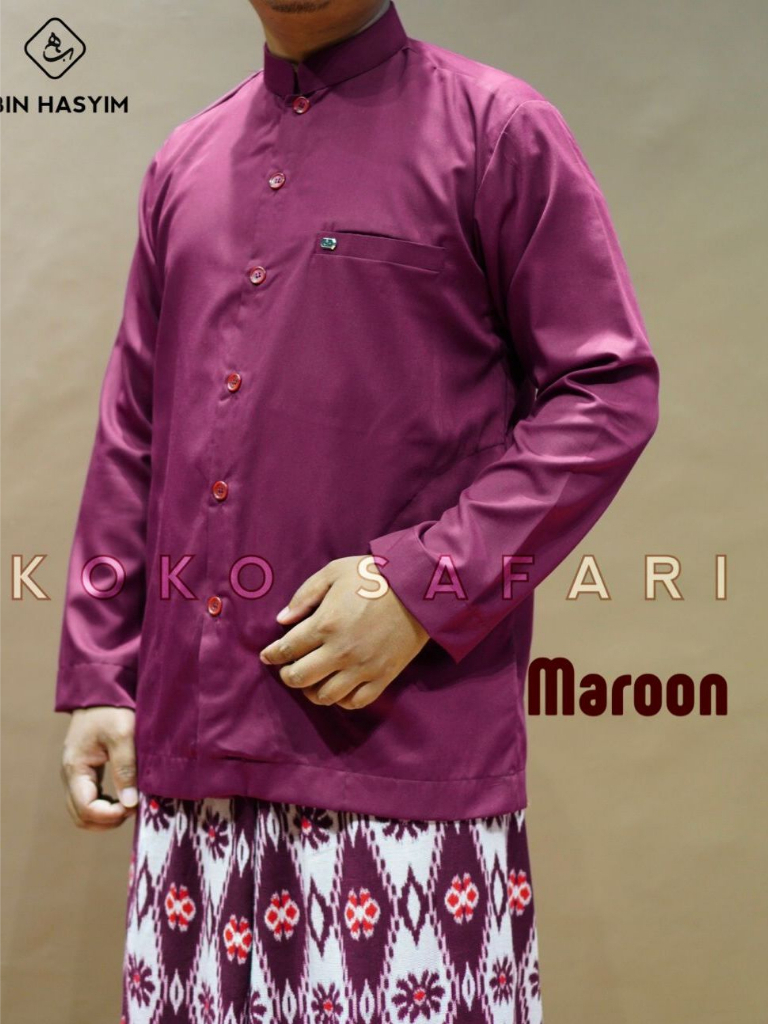 Jual Bin Hasyim/koko haibah model safari (saku samping dan belah ...