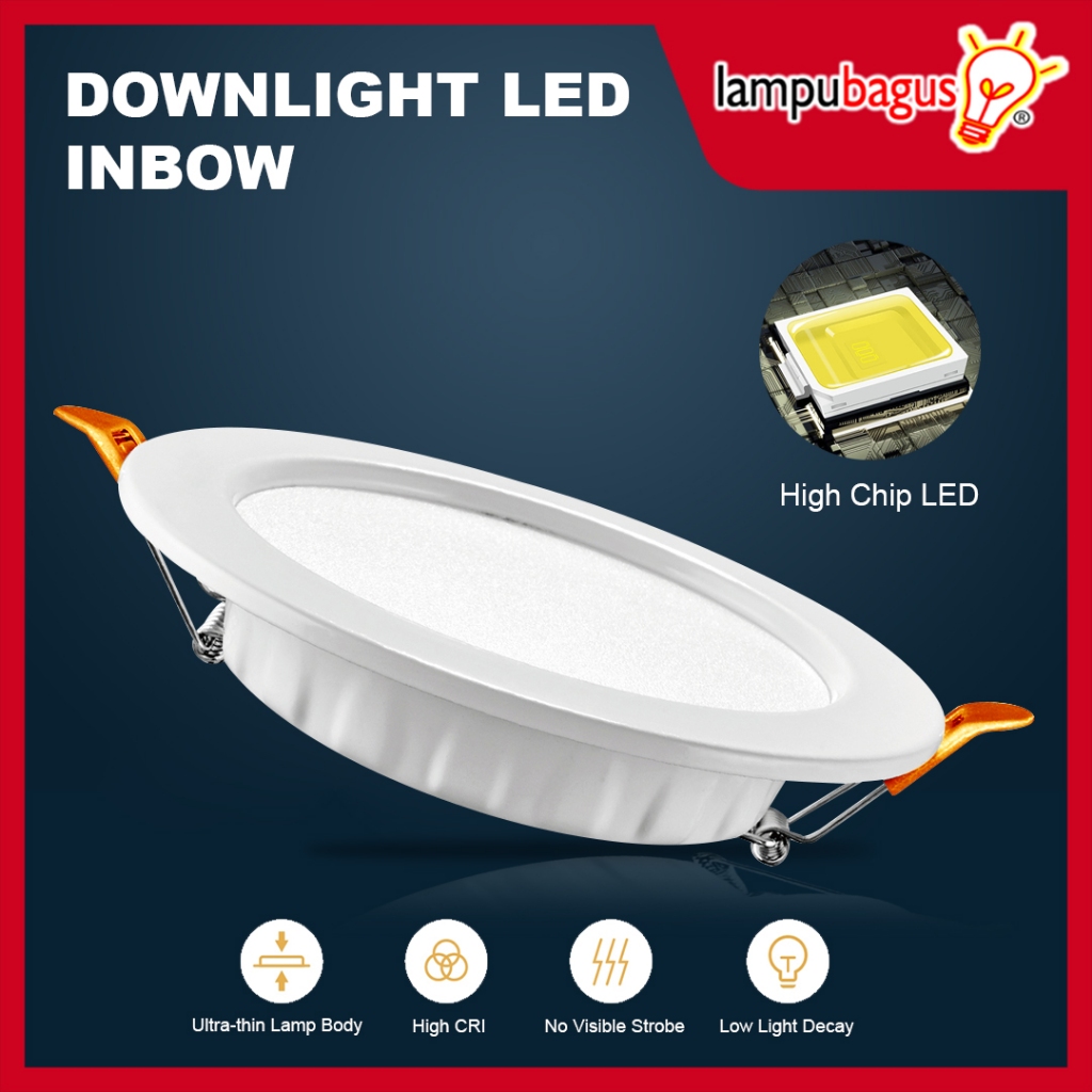 Jual Lampu Downlight LED Inbow 6W 9W 12W 18W 24W / Downlight Panel LED Inbow Bulat | Shopee ...