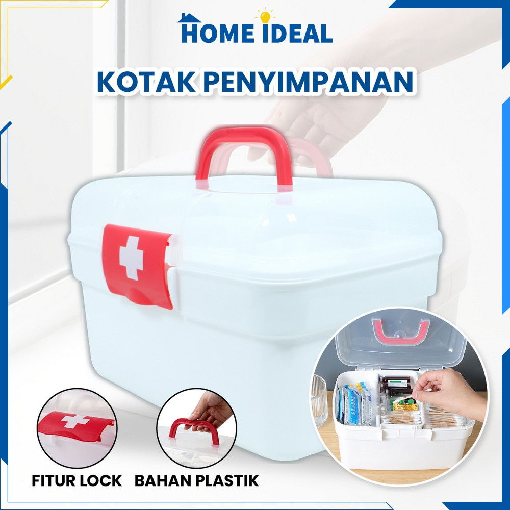 Jual Kotak P3K First Aid Kotak Penyimpanan Obat Medicine Box Organizer ...