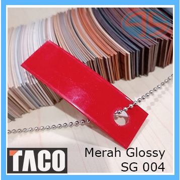 Jual TACO Edging Warna MERAH 004G GLOSSY KILAP Hpl pelapis pinggir meja ...