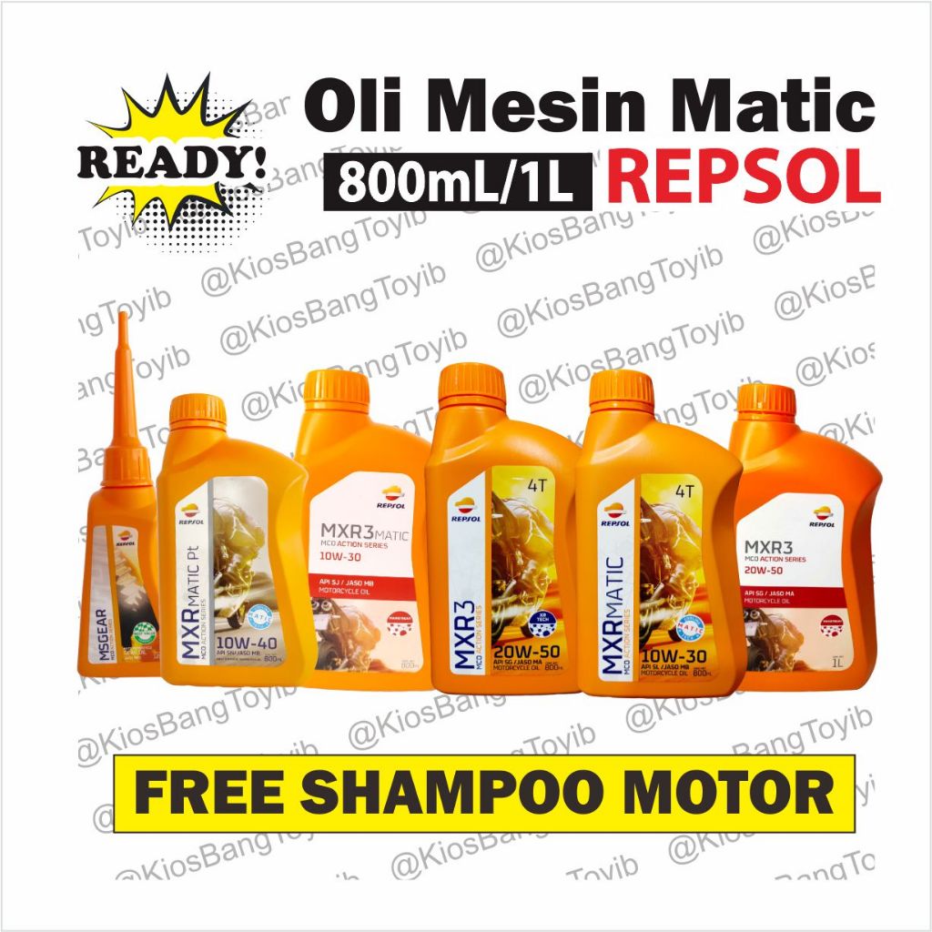 Jual Oli Mesin Motor REPSOL ORIGINAL MXR3 MXR Matic Platinum (800mL ...