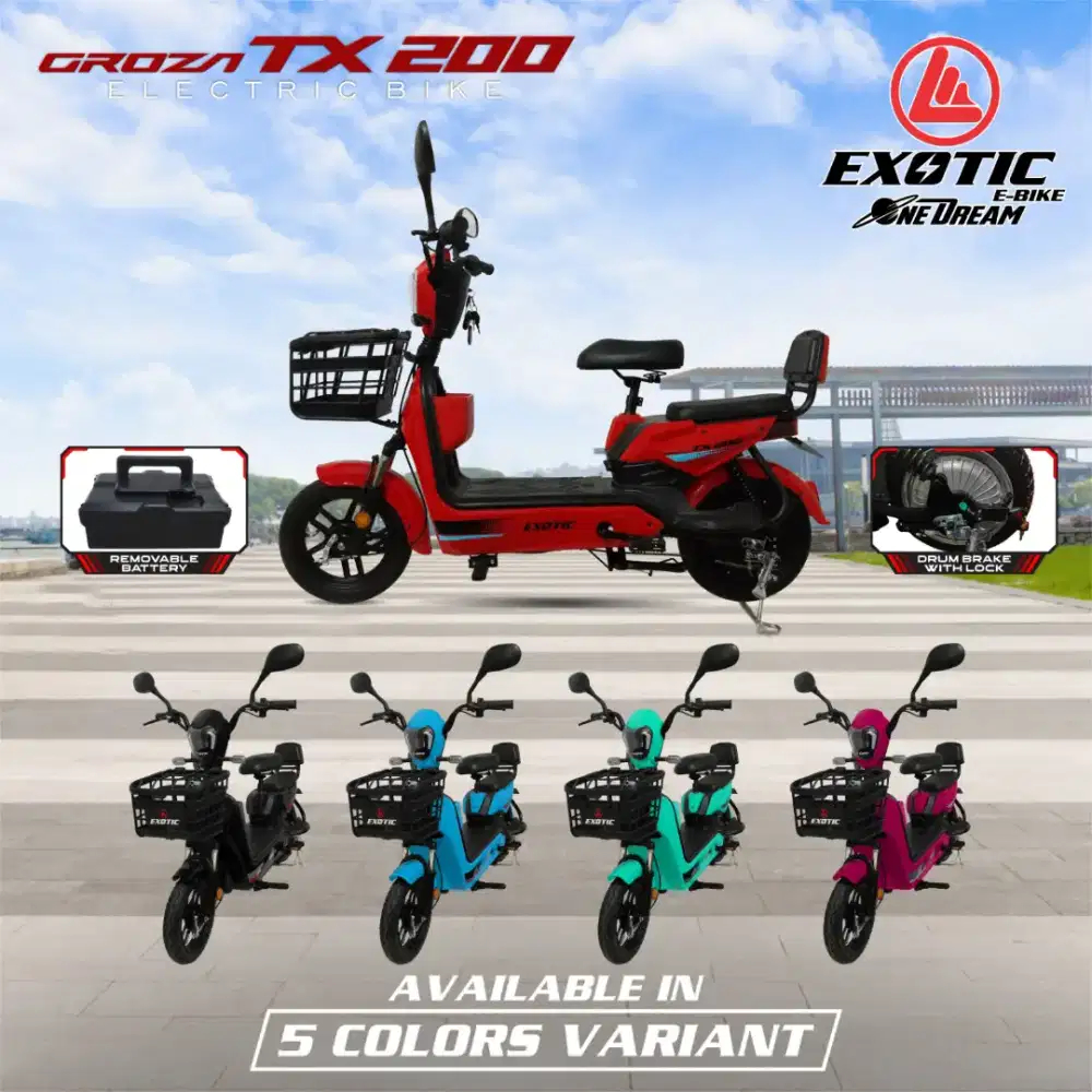 Jual SEPEDA LISTRIK ELECTRIC BIKE EXOTIC GROZA TX200 ORIGINAL ...