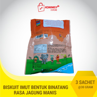 Jual Tini Wini Biti Biskuit Anak Jagung Manis 30 g bentuk binatang 3 ...