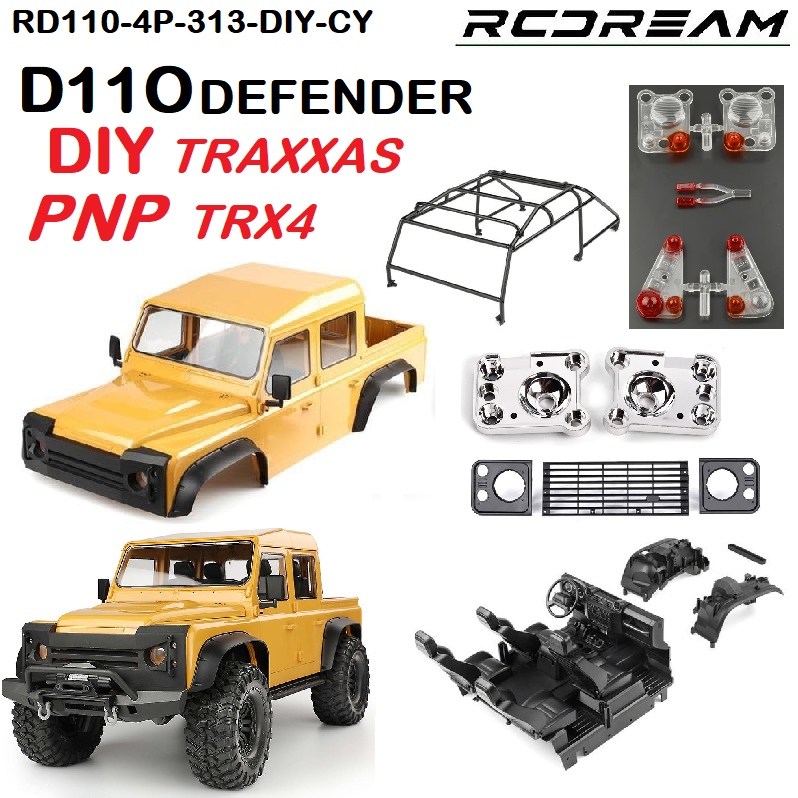 Jual RCDREAM 1/10 DEFENDER D110 4 Doors DIY Hard Body 313m TRX4 TRX-4 ...