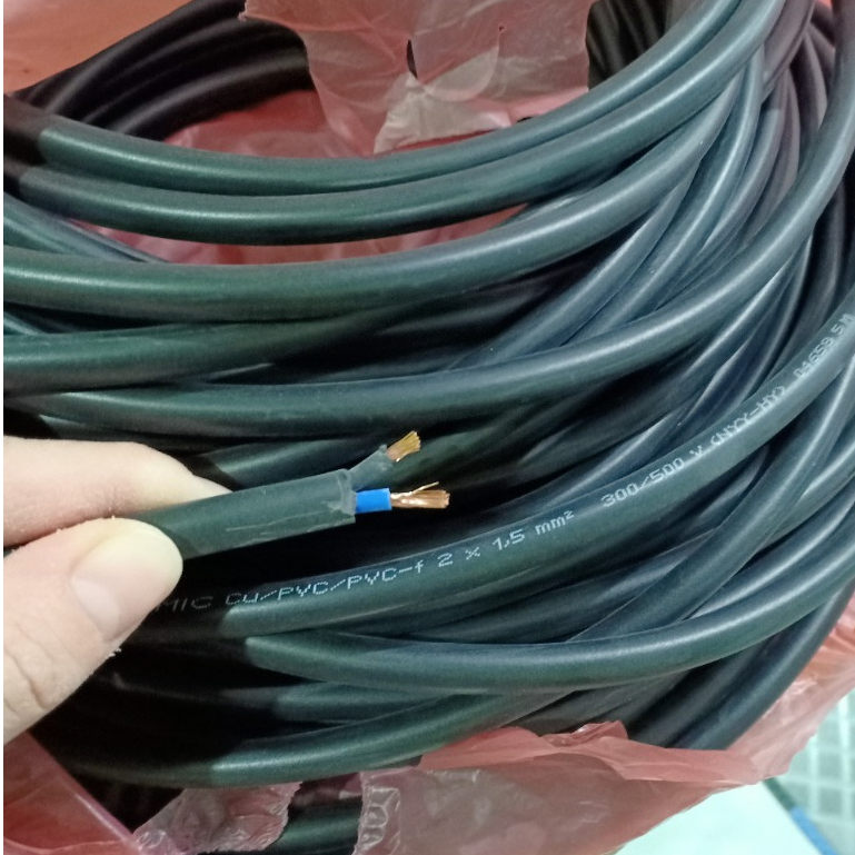 Jual Kabel Listrik Serabut 2 x 1.5 mm Kabel Serabut Putih / Hitam (Per Meter) | Shopee Indonesia