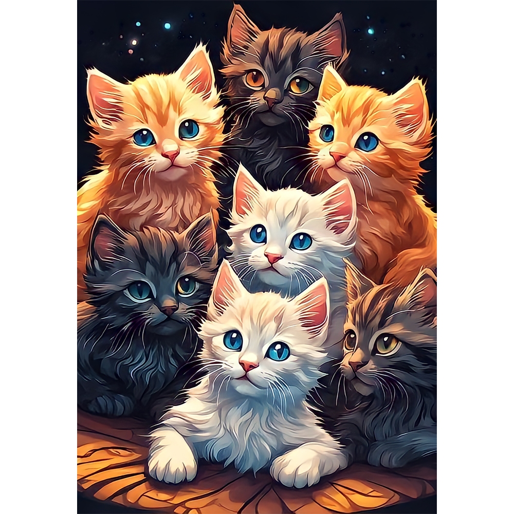Jual LUKISAN CETAK POSTER PECINTA GAMBAR KUCING JUMBO / HIASAN DINDING ...