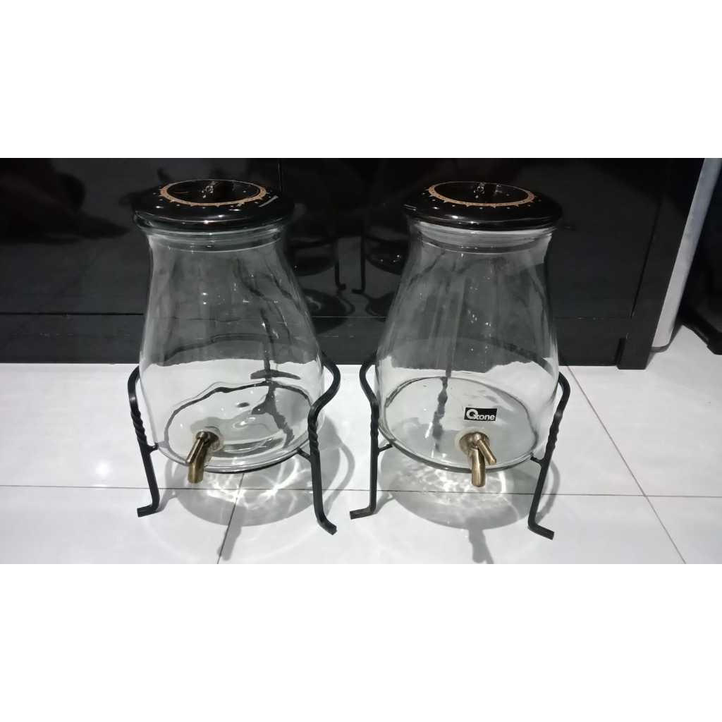 Jual Dispenser Kaca/Drink Jar Oxone Ori (Kapasitas 5 Liter) | Shopee ...