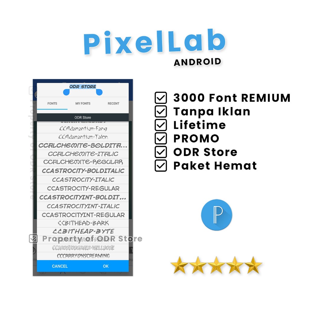 Jual PixelLab lifetime lengkap 3000 Font Premium | Shopee Indonesia
