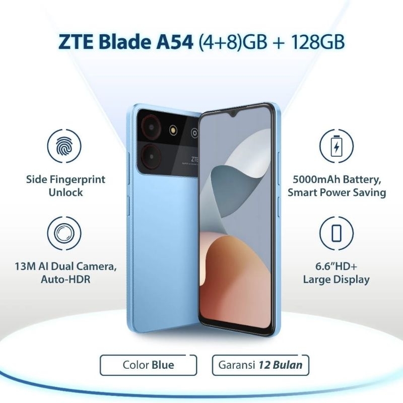 Jual HP ZTE A54 (4+8GB / 128GB) | Shopee Indonesia