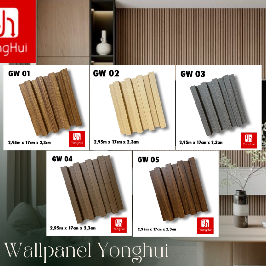 Jual WPC Wood Panel YONGHUI Panjang 3m Tebal 23mm Wall Panel Dinding ...