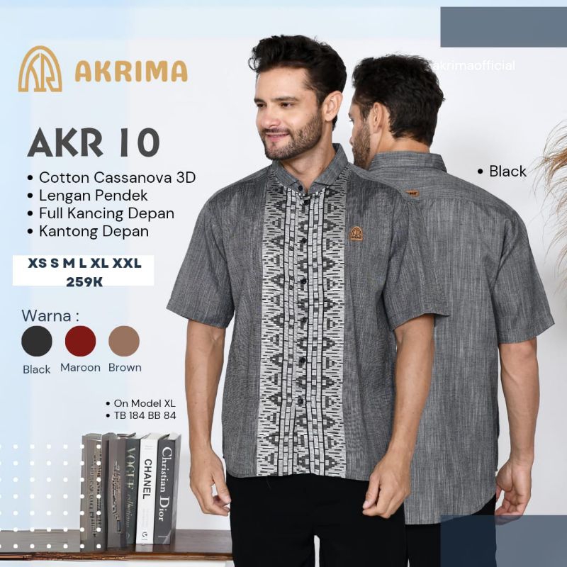 Jual PROMO Beli 1 GRATIS 1 Akrima Baju Kemeja Koko Lengan Pendek ...