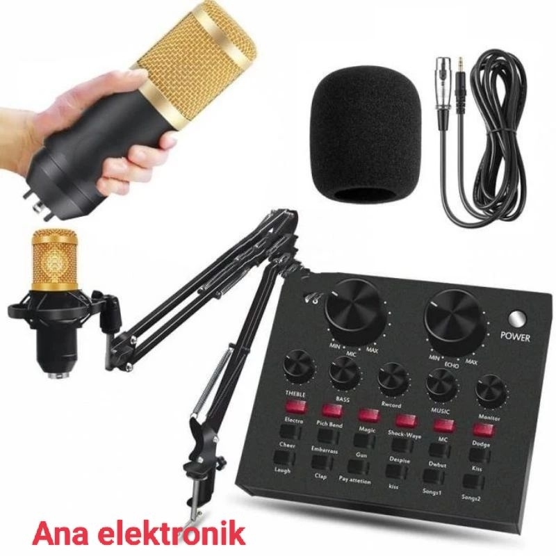Jual SOUND CARD V8 SET LEGENDARY VOKAL CONDENSER MICROPON ORIGINAL ...