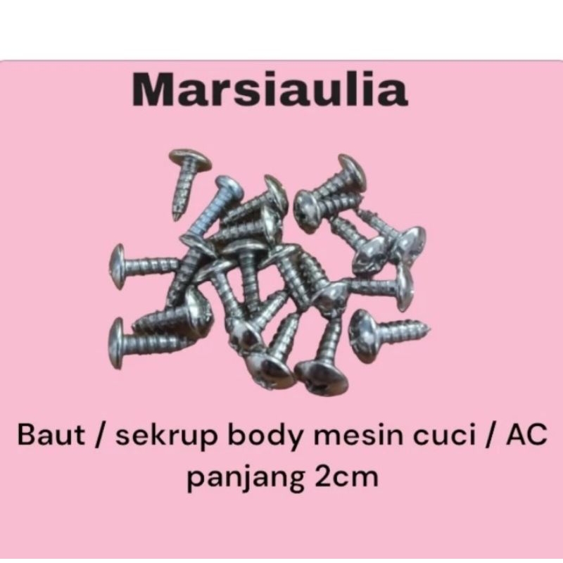 Jual Baut / sekrup baud body mesin cuci / AC panjang 2cm harga satuan ...