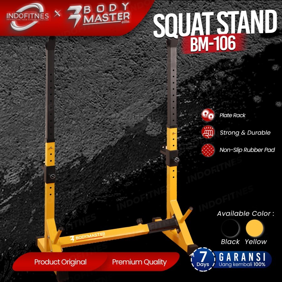 Jual BODYMASTER Squat Stand BM-106 Tiang Rak Barbel Bench Press Power ...