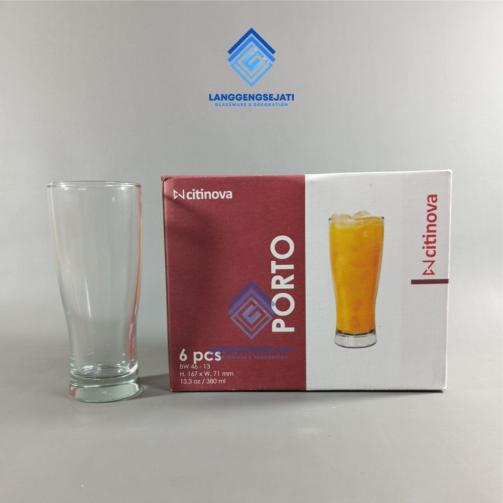 Jual [ 6 PCS ] GELAS CITINOVA PORTO / GELAS JUS / GELAS CAFE / GELAS ...