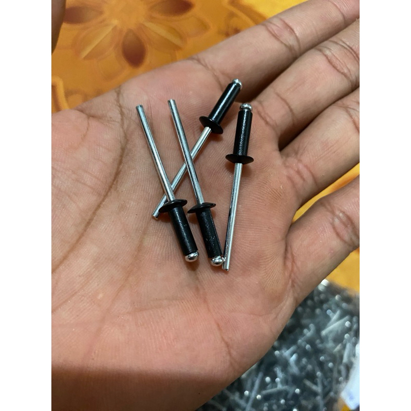 Jual Paku Rivet Hitam 4mm | Shopee Indonesia