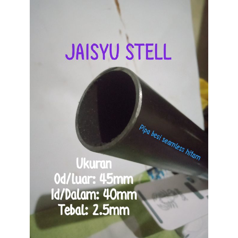 Jual Pipa besi seamless Od:45mm /Id:40mm tebal 2.5mm | Shopee Indonesia