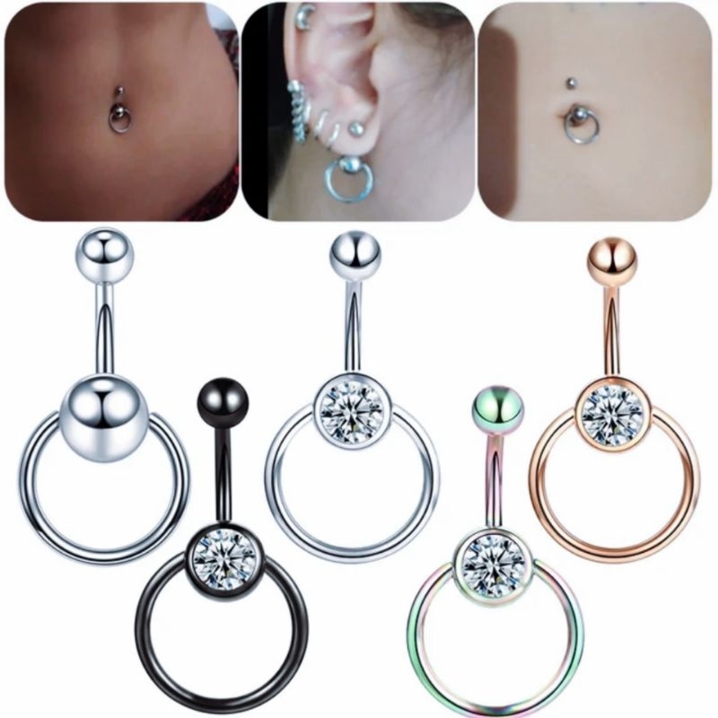 Jual TINDIK PUSAR TITANIUM FASHION BARU / TINDIK PUSAR / TINDIK PERUT / TINDIK PUSAR RING ...