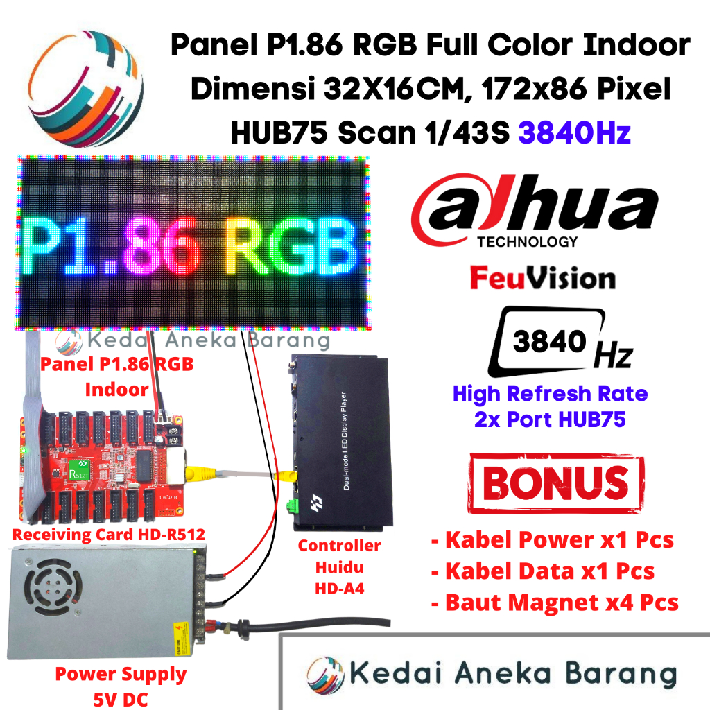 Jual Panel Module Modul LED P1.86 Videotron SMD RGB Full Color Indoor ...