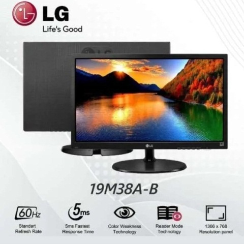 Jual LG Monitor LED 19in 19M38 Input VGA HDMI Port | Shopee Indonesia