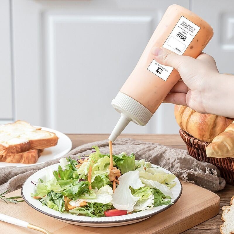Jual Botol Dressing Salad DELLE 350ml - ANTI TUMPAH - Squeeze Bottle ...