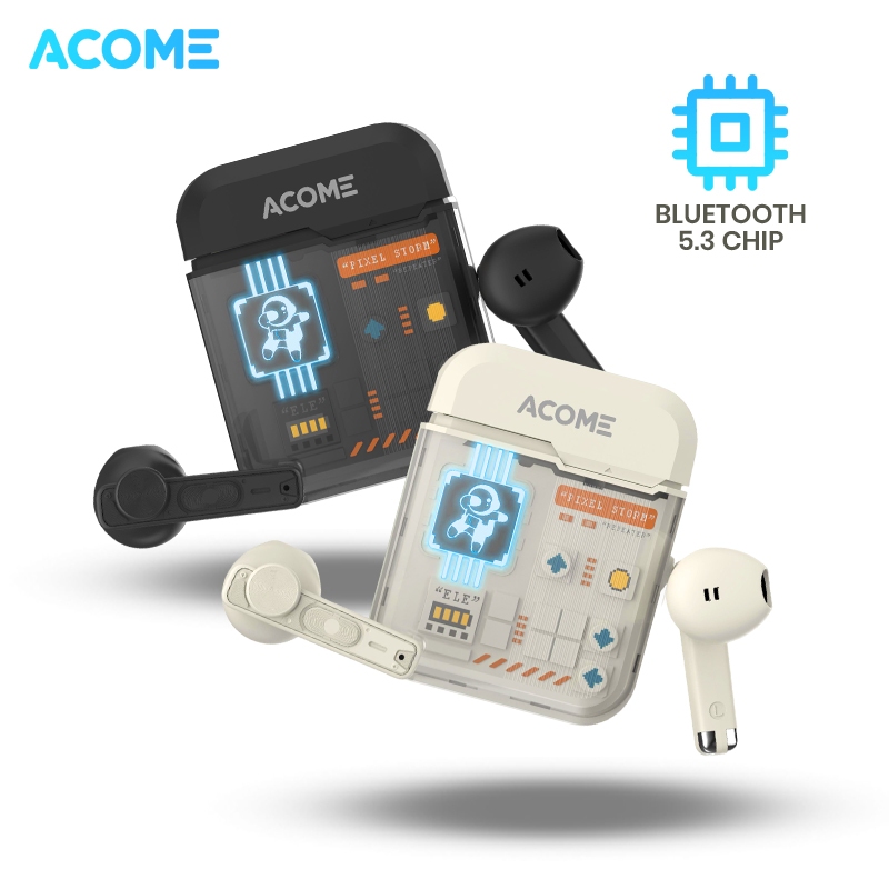 Jual ACOME Headset Earphone TWS Bluetooth 5.3 Transparent Low Latency ...