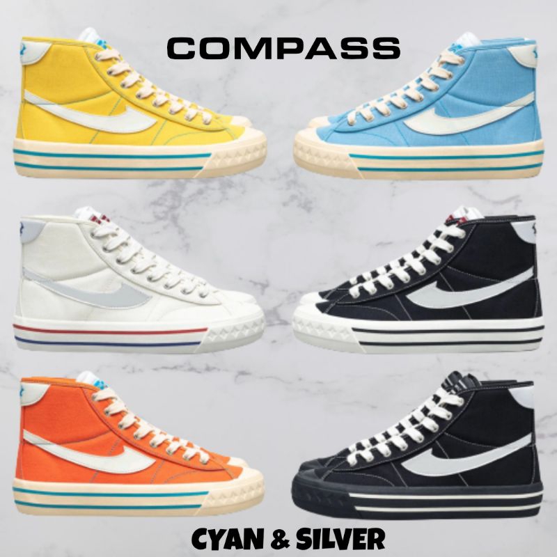 Jual COMPASS RETROGRADE HIGH CYAN / SILVER SERIES | Shopee Indonesia