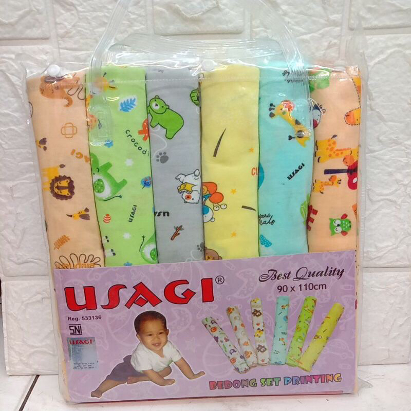 Jual USAGI | Bedong Usagi GOLD Motif 90x110 cm (6 pc) | Shopee Indonesia