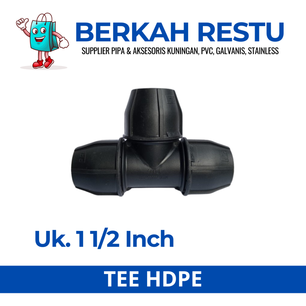 Jual Tee HDPE / Equal Tee Ukuran 1 1/2" Inch | Shopee Indonesia