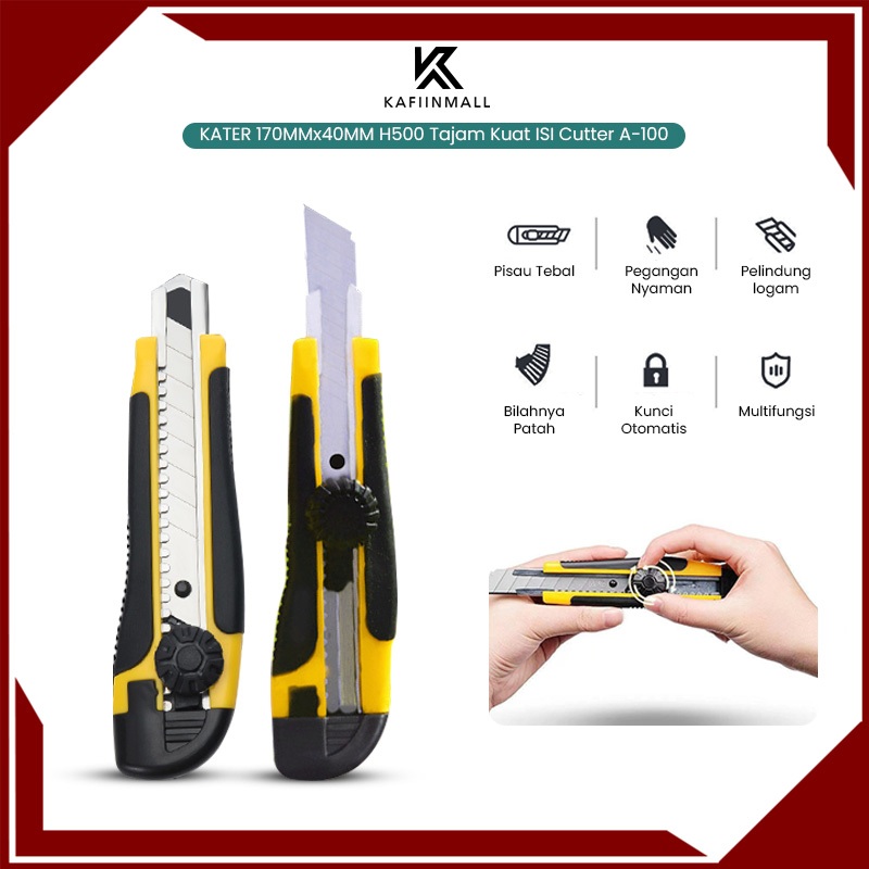 Jual KATER 170MMx40MM kater H500 Tajam Kuat ISI Cutter A-100 Kater ...