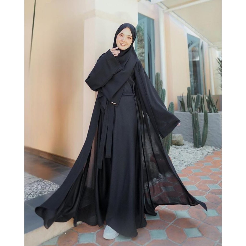 Jual COD HELWA ABAYA REMAJA KEKINIAN BAHAN CERUTTY BABYDOLL GAMIS ABAYA ...