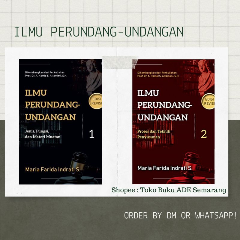 Jual Ilmu Perundang-Undangan 1 dan 2 (1 Set) || Maria Farida Indrati ...