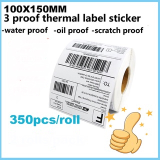 Jual KERTAS STICKER LABEL THERMAL LIPAT 100x150 BARCODE A6 76x130 BARCODE A7 | Shopee Indonesia
