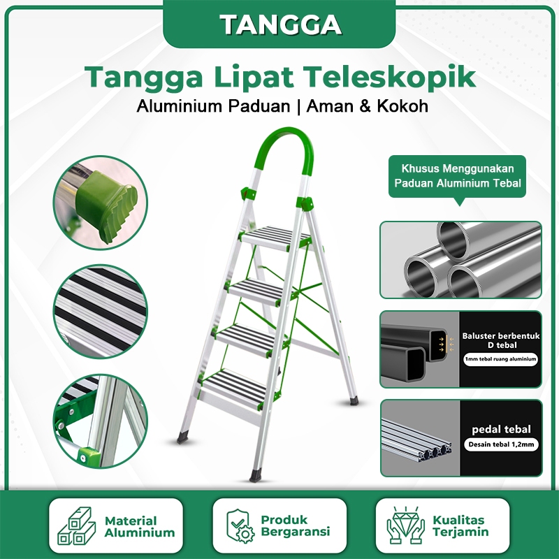 Jual ISKU Tangga Lipat Portable Tangga Lipat Aluminium Tangga Rumah ...