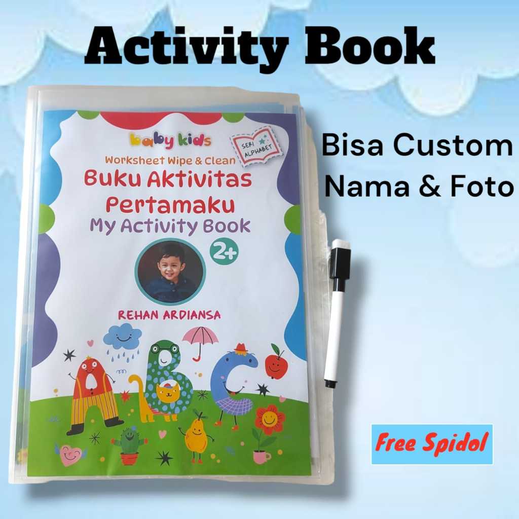 Jual CUSTOM NAMA DAN FOTO ACTIVITY BOOK FREE SPIDOL BUKU AKTIVITAS SERI ...