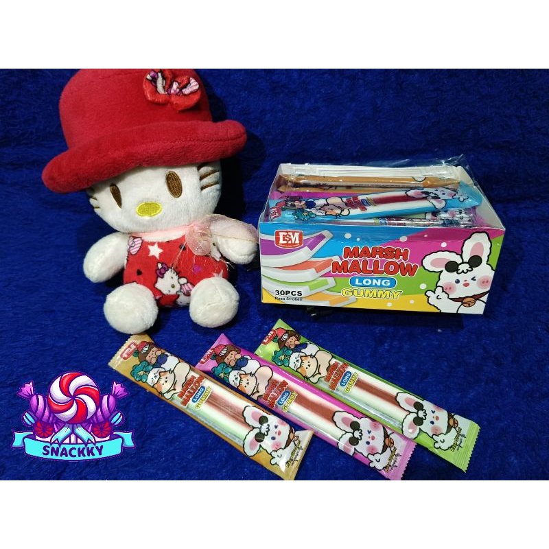 Jual Marsh mallow long gummy 1pak isi 30pcs | Shopee Indonesia